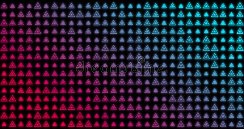 Animation of Changing Red and Blue Triangles on Black Background Stock ...