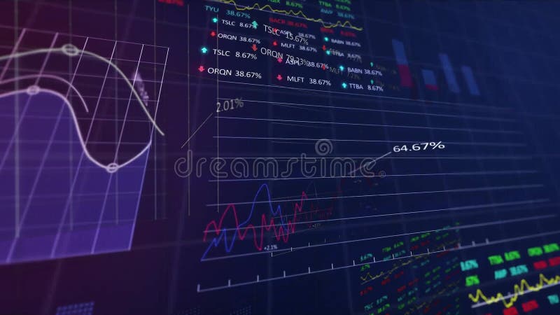 Graphs Processing Data on Interface Over Diverse Female Colleagues Brainstorming in Office Stock ...
