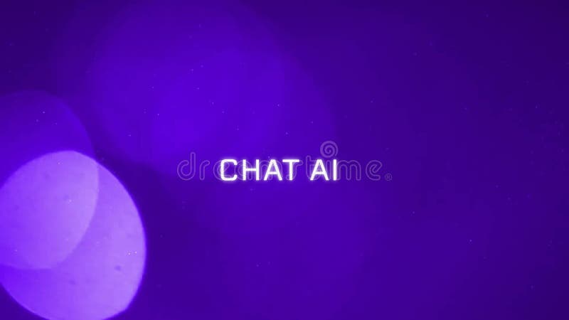 Animation of Chat Ai and Data Processing Over Purple Background Stock ...