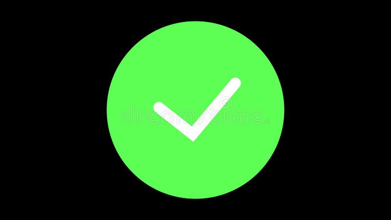 Animation of Check Mark Sign. 4k Motion Graphics Stock Footage - Video ...