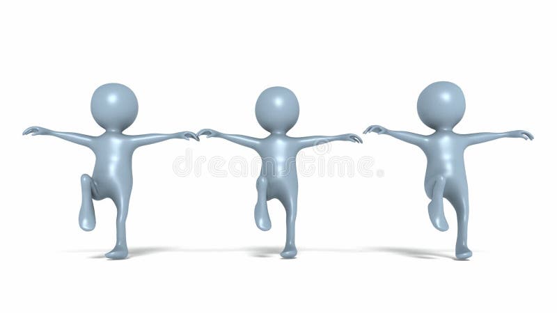 Animation of Cheerleading Manikins Stock Footage - Video of animated ...