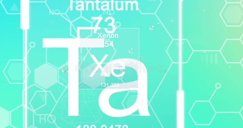 Animation of Chemical Formula with Elements Over Bubbles on Blue ...