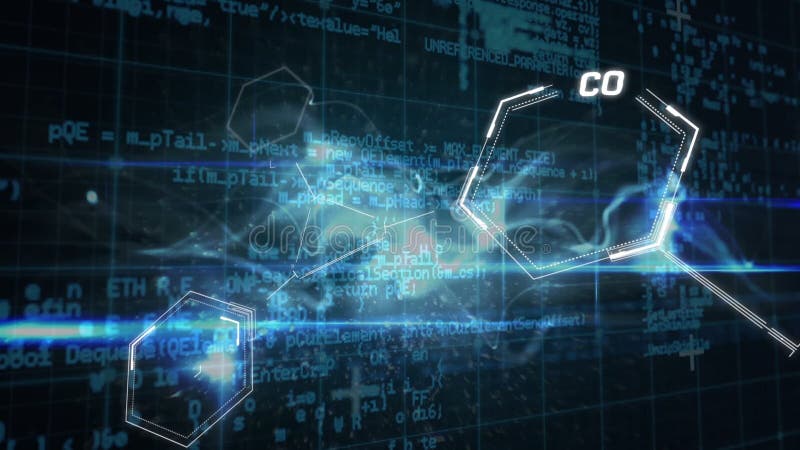 Animation of Chemical Structures Over Caucasian Male and Female ...
