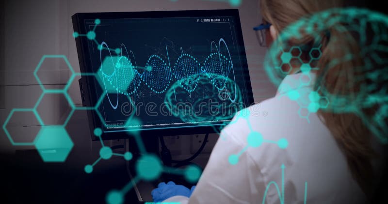 Animation of Chemical Formulas and Data Processing Over Caucasian ...