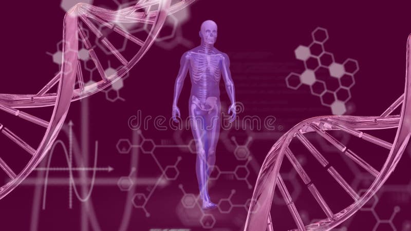 Animation of Chemical Formulas and Data Processing Over Dna Chain and ...