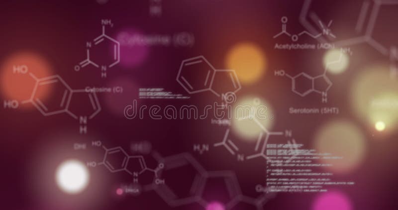 Animation of Chemical Structures and Data Processing Against Glowing ...
