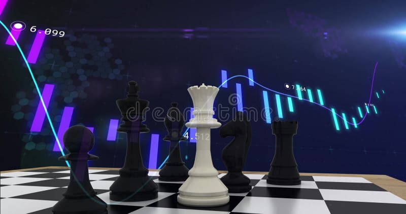 Animation of Chess Pieces Over Graph and Data Processing on Dark ...