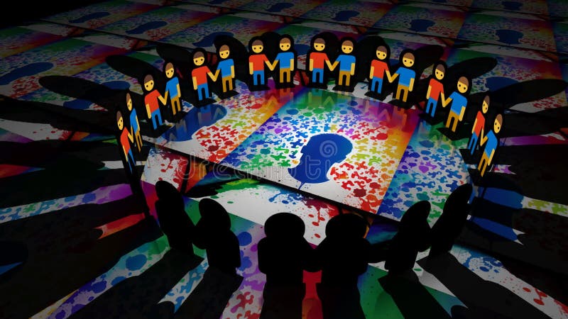 Animation of Autism Text and Puzzle Pieces Over Diverse Schoolchildren ...