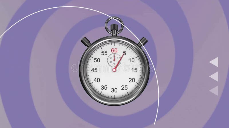 Animation of Circle, Dots, Lines, Triangles, Stopwatch Over Circular ...