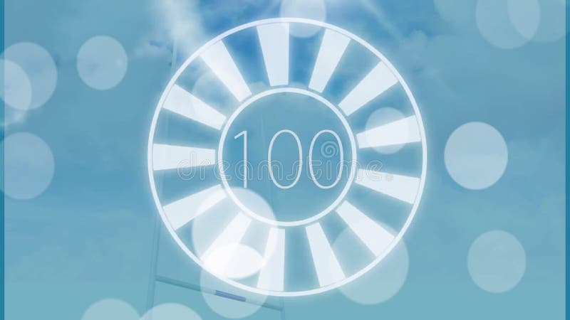 Animation of Circle with Numbers Over White Spots Stock Video - Video ...