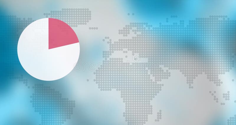 Animation of Circle Over World Map on Blue Background Stock Footage ...