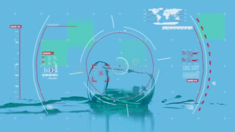 Animation of Circles, Map Over Liquid Filled Beaker Falling on Ground ...