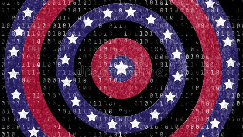 Animation of Circles Spinning with American Flag Stars and Stripes with ...
