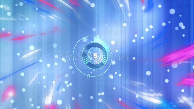 Animation of Countdown and Light Spots on Black Background Stock Video ...