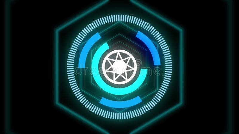 Animation of Circular Scope Scanning with Concentric Hexagons Moving ...