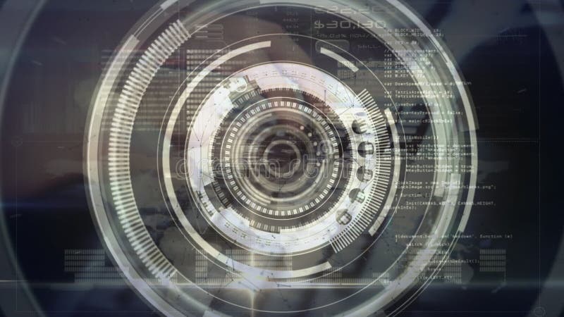 Animation of Circular Scope Scanning Over Hands Using Computer Stock Video - Video of internet ...