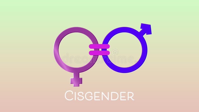 Cisgender Text and Symbol on Pink and Blue Background Stock Footage ...