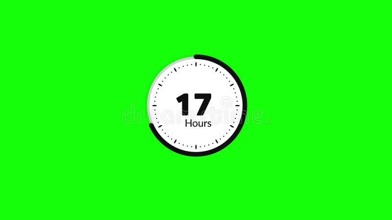 Animation Clock 24 Hours on Green Screen Stock Video - Video of ...