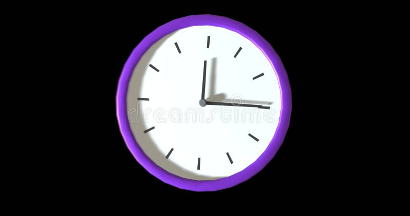 Animation of Clock Moving on Black Background Stock Footage - Video of ...