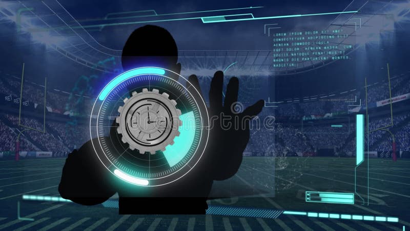 Animation of Clock, Scope Scanning and Data Processing Stock Video - Video of digital, data ...