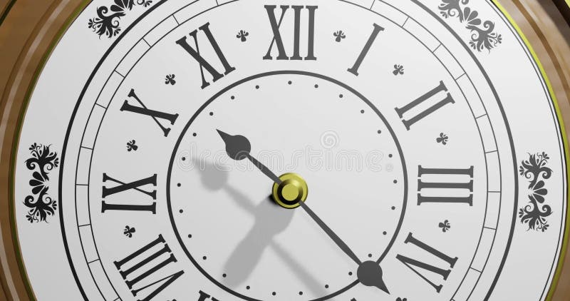 Animation of Clock Ticking Over Black Background Stock Footage - Video ...