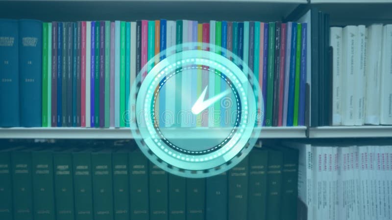 Animation of Clock Ticking Over Books on Shelves Stock Video - Video of ... Animation of Clock Ticking Over Books on Shelves Stock Video - Video of ...