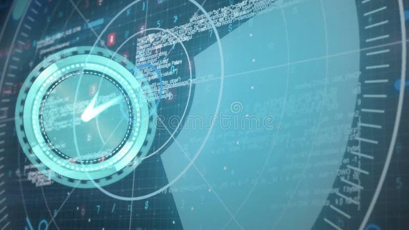 Animation of Clock Ticking Over Scope and Data Processing on Grid Stock ... Animation of Clock Ticking Over Scope and Data Processing on Grid Stock ...