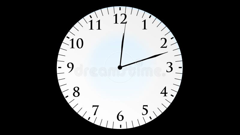 Animation, Clock Time with Seconds, Black Background, 4K Stock Footage ...