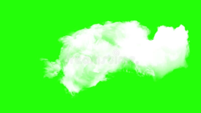 Animation Cloud Flying on Green Screen Stock Footage - Video of ...