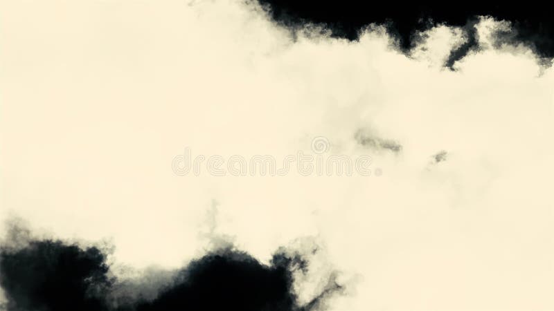 Animation of Clouds on Black Background. Motion. Movement through White ...