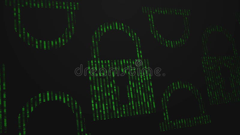 Animation Code in the Form of a Lock Stock Video - Video of data, lock ...