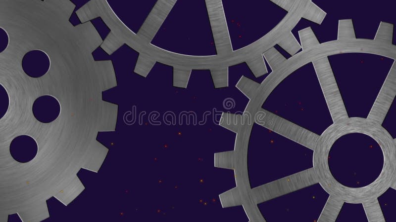 Animation of Cogs Over Light Spots on Black Background Stock Footage ...