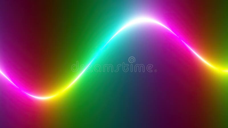 Animation Colorful Abstract Rainbow Spectrum Line Stock Illustration ...