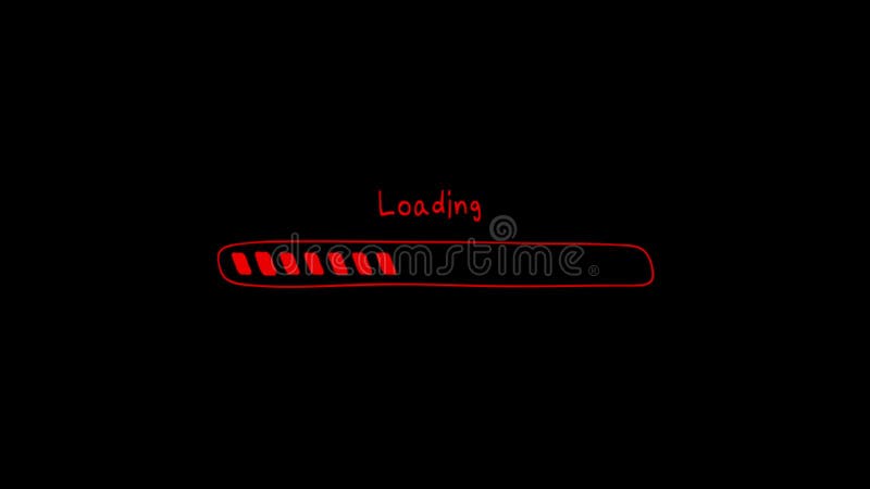 Animation Colorful Loading Bar on Black Background. Stock Video - Video ...