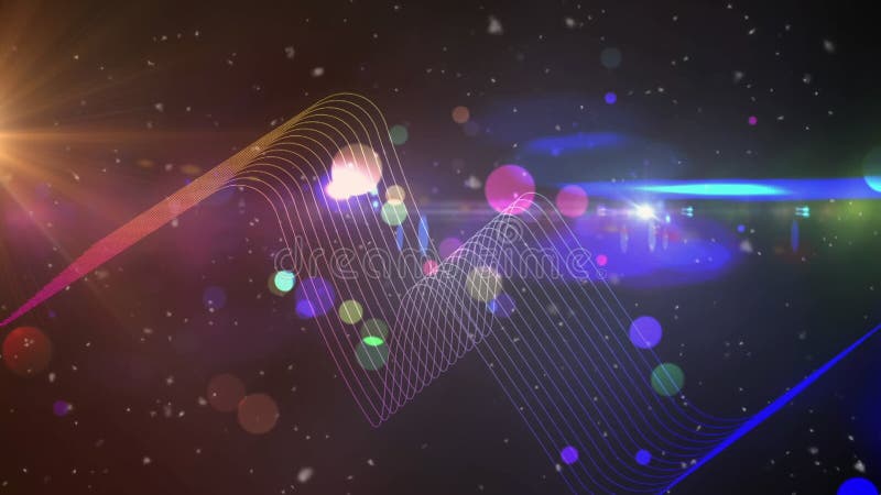 Animation of Colourful Bending Parallel Lines Moving with Coloured ...