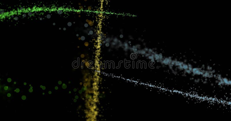 Animation of Colourful Light Trails and Spots on Black Background Stock ...