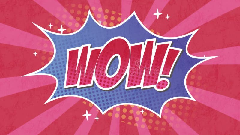 Animation of Comic 5 Options Text Over Multiple Comic Speech Bubbles ...