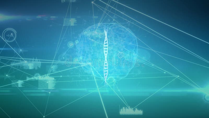 Animation of Communication Network Over Dna, Brain and Data Processing ...