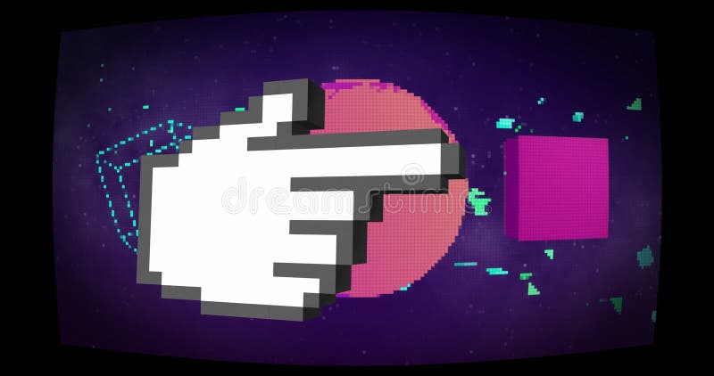 Animation of Computer Cursor Over Shapes on Screen Stock Footage ...