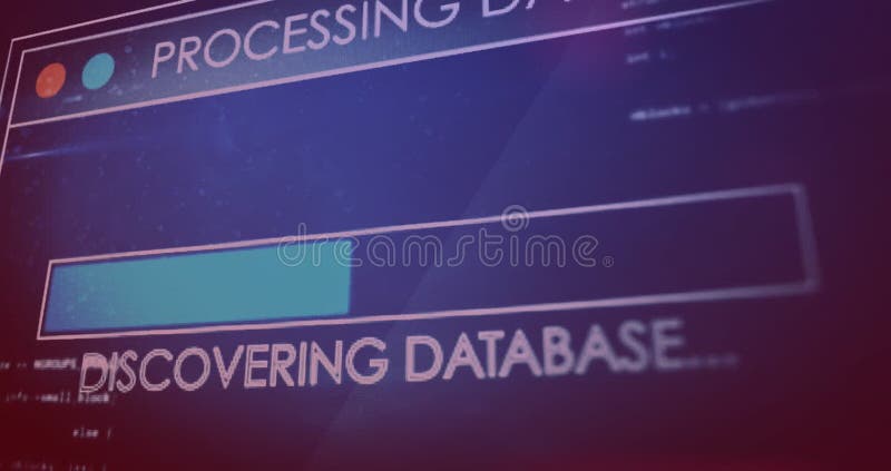 Animation of Computer Data Loading with Programming Language on Screen ...