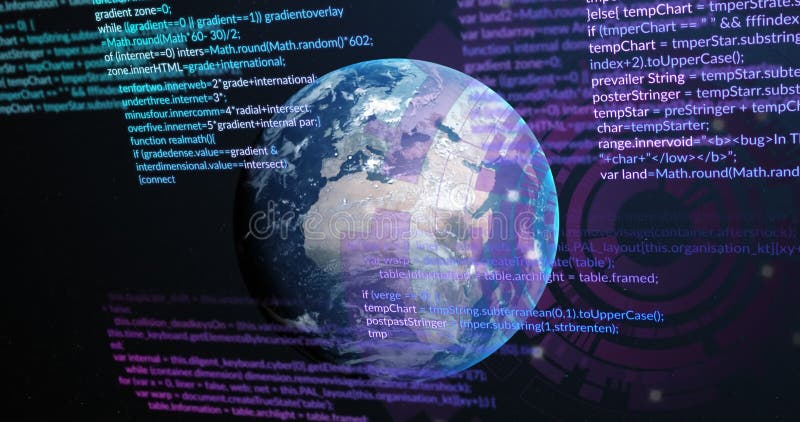 Animation Of Computer Data Processing Over Globe Stock Video Video Of Data Digital 260566347