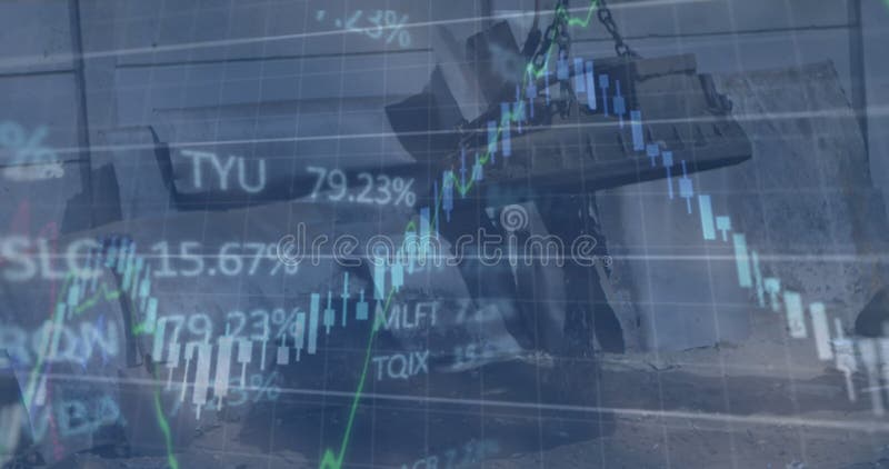 Animation of Computer Data Processing Over Grid and Waste Land ...