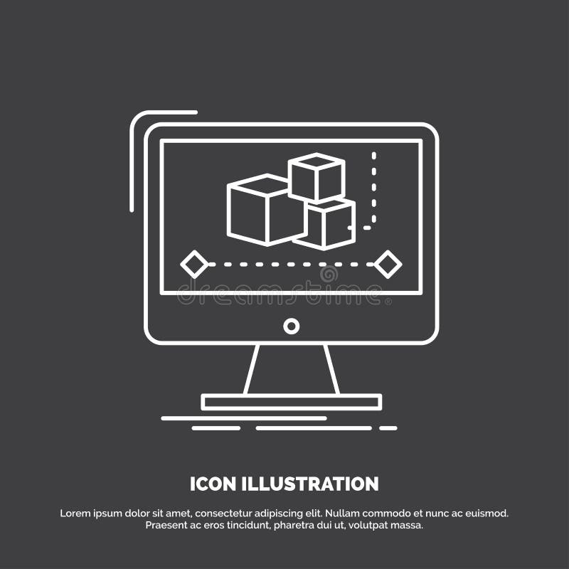 Animation Computer Editor Monitor Software Icon Line Vector Symbol For Ui And Ux Website