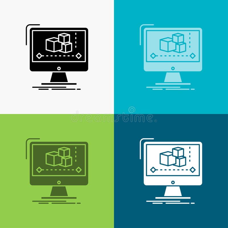 Animation, Computer, Editor, Monitor, Software Icon Over Various ...