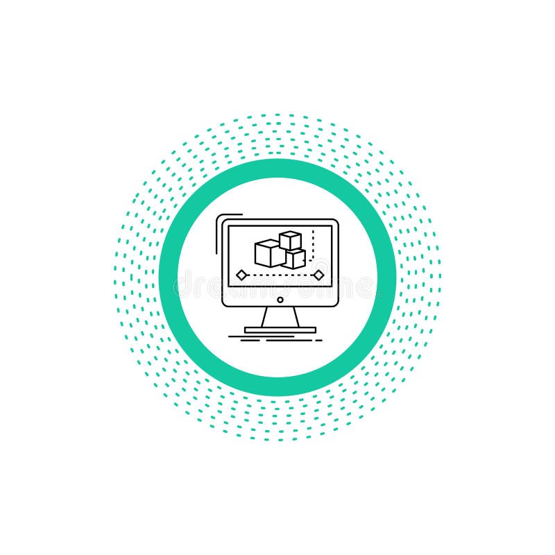 Animation, Computer, Editor, Monitor, Software Line Icon. Vector ...