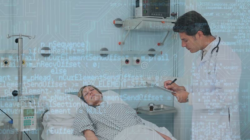 Animation of Computer Language, Diverse Doctor with Notepad Adjusting ...