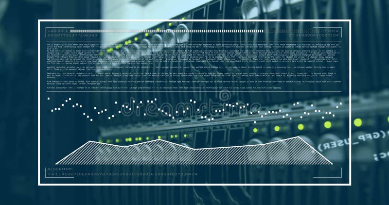 Animation of Computer Language and Graph Over Data Server Systems Stock ...
