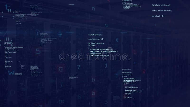 Animation of Computer Language, Numbers, Symbols, Letters and Texts Over Server Room Stock Video ...