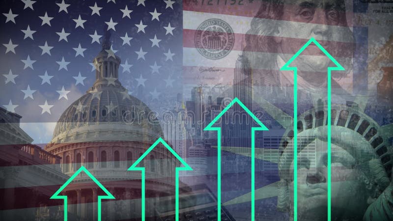 Animation Concept Showing a Generic Growth in the U.S. Stock Video ...
