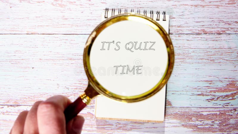 Quiz Time Text with Scrolling Text Animation in Clean White Font. Stock ...